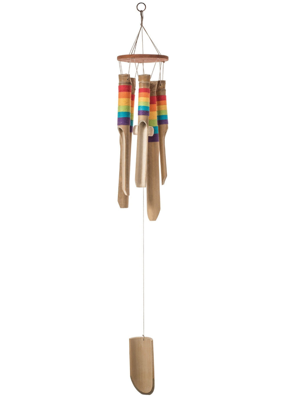 Handcrafted Rainbow Chimes - 6 Cut - Balinese Bamboo Wind Chime Garden ...