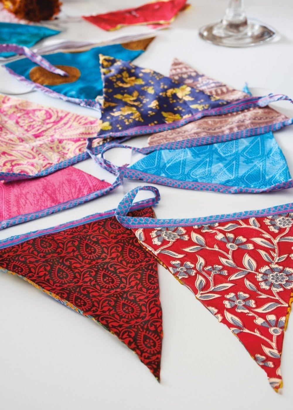 A String of Recycled Sari Bunting For Parties Weddings or the Home ...