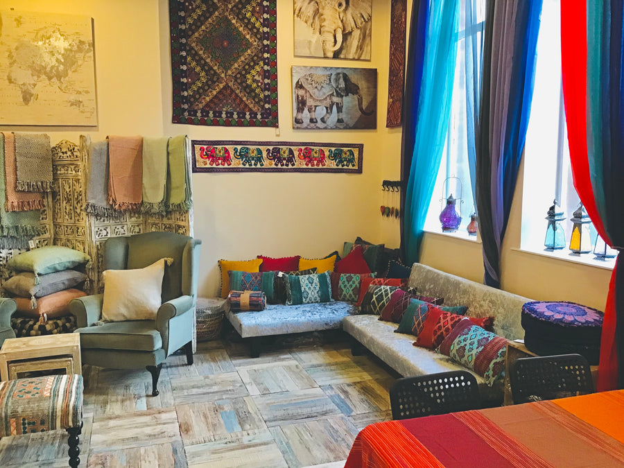 Vintage Handcrafted Mango Wood Bajot Table | Second Nature Online