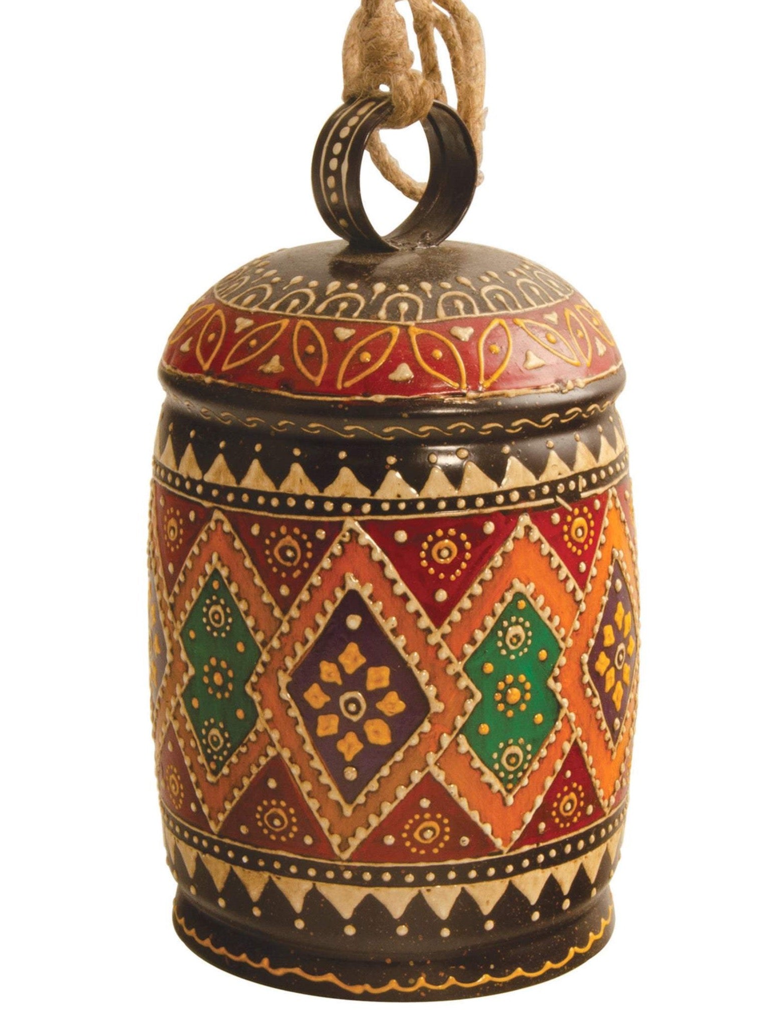 Traditional Hand Crafted Hand Painted Indian Bell | Second Nature Online