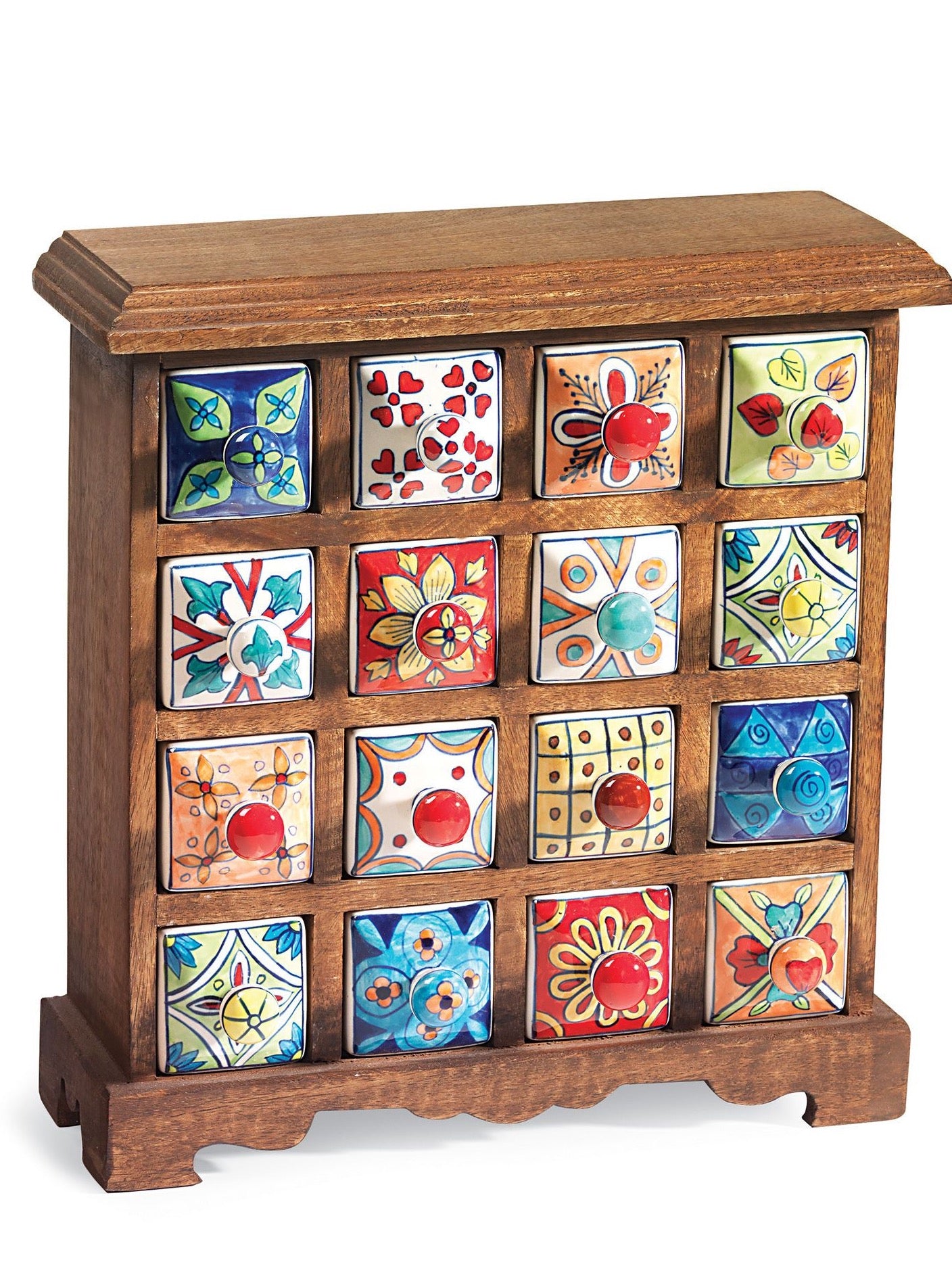 Large Hand Painted Ceramic Chest | Shop with Second Nature Online